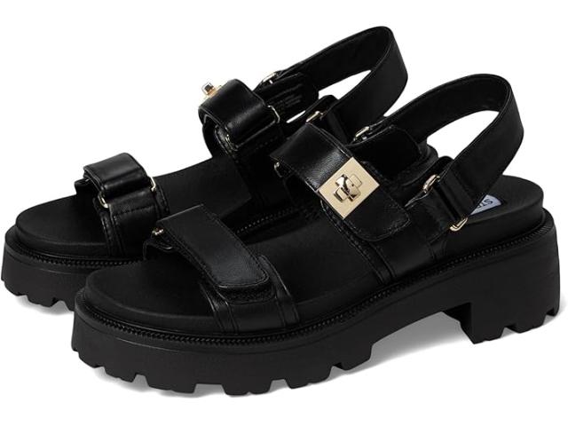 (取寄) スティーブマデン レディース  Steve Madden women Supermona Black Leat