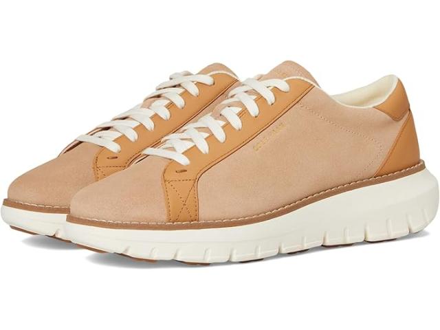 (取寄) コールハーン レディース ゼログランド レース-トゥ-トゥ スニーカー Cole Haan women Zerogrand Rexanna Lace-to-toe Sneakers Tushcan Sand Suede/Biscuit/Ivory