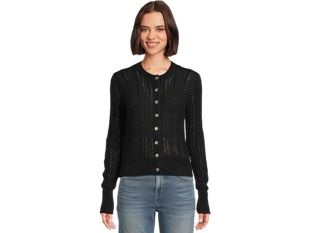 (取寄) メイドウェル レディース アルパカ ポインテール リーランド カーディガン Madewell women Alpaca Pointelle Leland Cardigan Navy