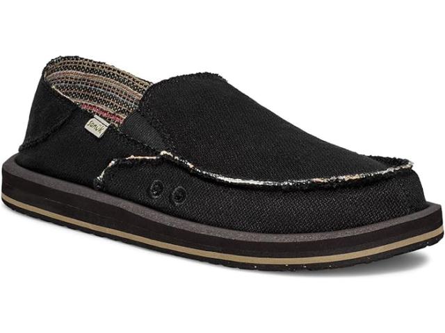 (取寄) サヌーク メンズ ドニー ヘンプ ツートーン Sanuk men Sanuk Donny Hemp Two-Tone Black