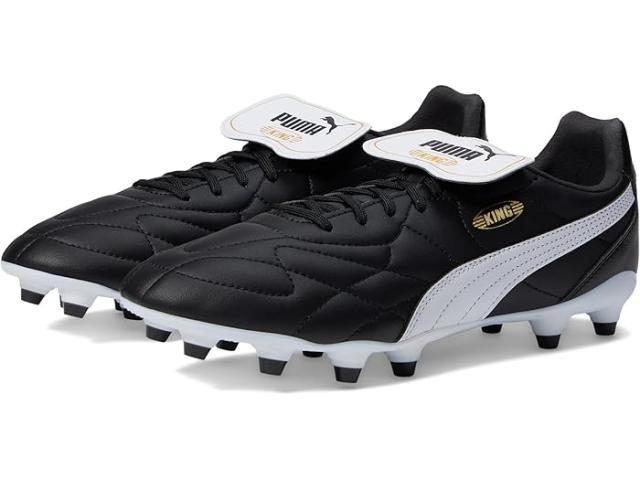 (取寄) プーマ メンズ キング トップ アーティフィシャル グランド サッカー クリーツ PUMA men King Top Firm, Artificial Ground Soccer Cleats PUMA Black/PUMA White/PUMA Gold