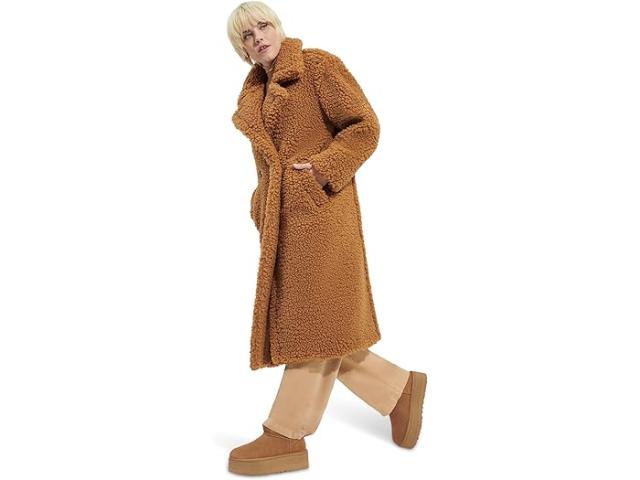 (取寄) アグ レディース ガートルード ロング テディ コート UGG women Gertrude Long Teddy Coat Chestnut
