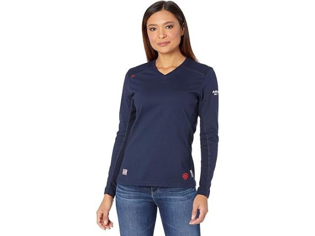 (取寄) アリアット レディース Fr AC クルー トップ Ariat women Ariat FR AC Crew Top Navy