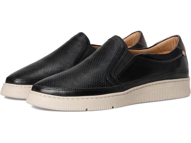 (取寄) サミュエル ハバード レディース フェザーライト ラグナ スリッポン Samuel Hubbard women Featherlight Laguna Slip-On Micro-Perforation Black Leather