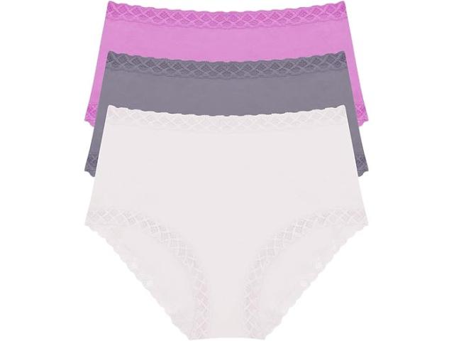 (取寄) ナトリ レディース ブリス フル ブリーフ 3-パック Natori women Bliss Full Brief 3-Pack Mink/Nickel/Pale Pansy