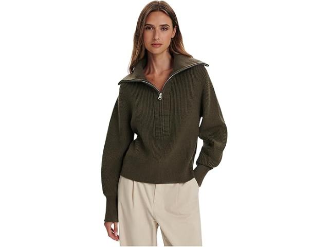 (取寄) バーリー レディース モーラ ハーフ ジップ リブ ニット Varley women Maura Half Zip Rib Knit Olive Night