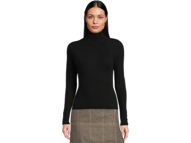 (取寄) リラ P レディース スリム リブ タートルネック Lilla P women Slim Rib Turtleneck Black