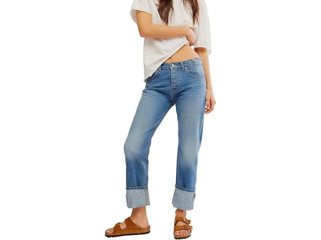 (取寄) フリーピープル レディース スリム シェード セルビッジ ジーンズ Free People women Slim Shade Selvedge Jeans True Blue