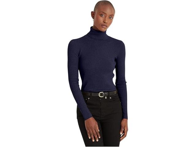 (取寄) ローレン ラルフローレン レディース タートルネック セーター Lauren Ralph Lauren women Turtleneck Sweater Lauren Navy