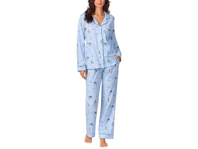 (取寄) ベッドヘッドパジャマズ レディース ロング スリーブ クラシック コットン ニット パジャマ セット Bedhead PJs women Long Sleeve Classic Cotton Knit Pajama Set Festival of Lights