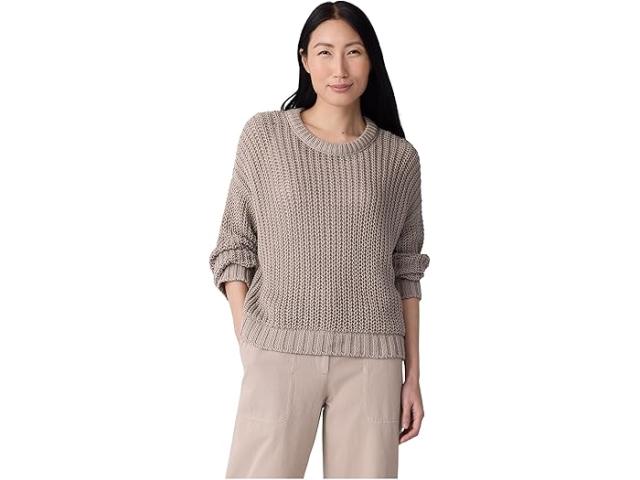 (取寄) アイリーン フィッシャー レディース ペルビアン オーガニック コットン コード クルー ネック セーター Eileen Fisher women Peruvian Organic Cotton Cord Crew Neck Sweater Wheat
