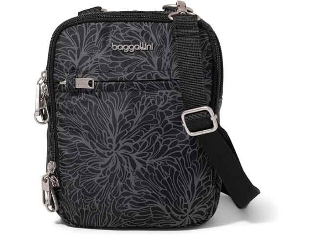 (取寄) バッガリーニ レディース セキュルテックス アンチ-シーフ ミニ エブリシング クロスボディ Baggallini women Securtex Anti-theft Mini Everything Crossbody Midnight Blossom Print