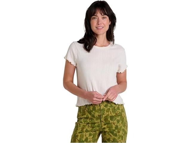 (取寄) トードアンドコー レディース フトヒル ポインテール ショート スリーブ ベイビー ティー Toad&Co women Foothill Pointelle Short Sleeve Baby Tee Salt