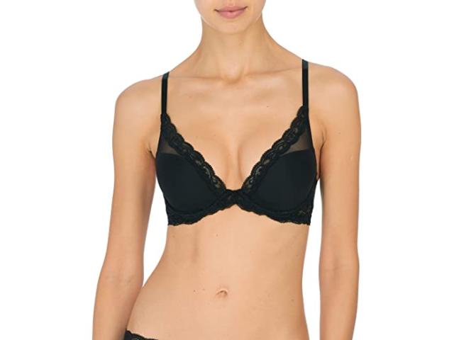 (取寄) ナトリ レディース フェザーズ コンツアー バンジ ブラ 730023 Natori women  Feathers Contour Plunge Bra 730023 Black