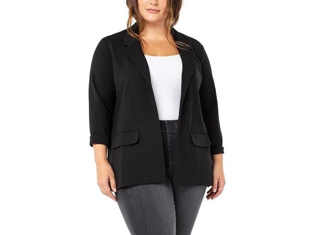 (取寄) リバプールロサンゼルス レディース プラス サイズ ボーイフレンズ ブレーザー W/ プリンセス ダーツ Liverpool Los Angeles women Plus Size Boyfriend Blazer w/ Princess Darts Black