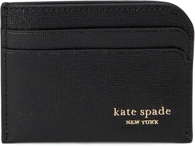(取寄) ケイトスペード レディース デビン サフィーノ レザー カード ホルダー Kate Spade New York women Kate Spade New York Devin Saffiano Leather Card Holder Black