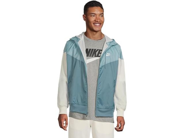 (取寄) ナイキ メンズ ウーブン ウィンド レジスタント フーデット ジャケット Nike men Woven Wind Resistant Hooded Jacket Smokey Blue/Denim Turquoise/Sail/Sail