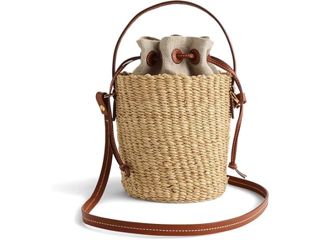 (取寄) メイドウェル レディース ミニ ストロー バスケット バッグ Madewell women Mini Straw Basket Bag Natural Multi