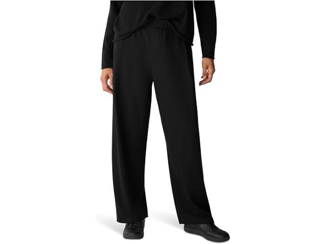 (取寄) アイリーン フィッシャー レディース コージー ブラッシュ テリー ハグ ストレート アンクル プリーツ パンツ Eileen Fisher women Cozy Brushed Terry Hug Straight Ankle Pleated Pant Black