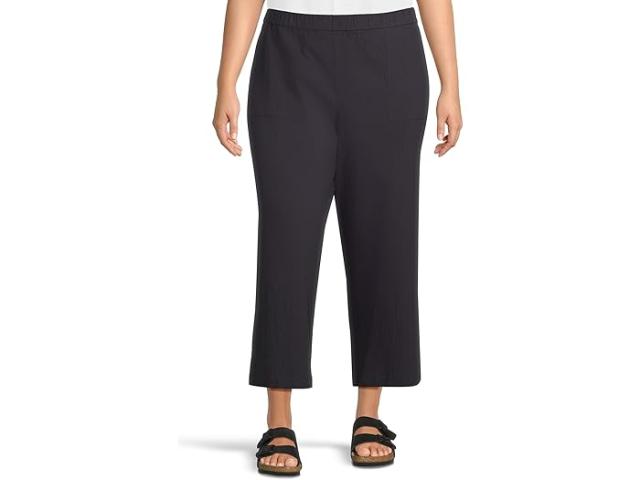 (取寄) アイリーン フィッシャー レディース プラス サイズ ストレート クロップド パンツ Eileen Fisher women Plus Size Straight Cropped Pants Ink