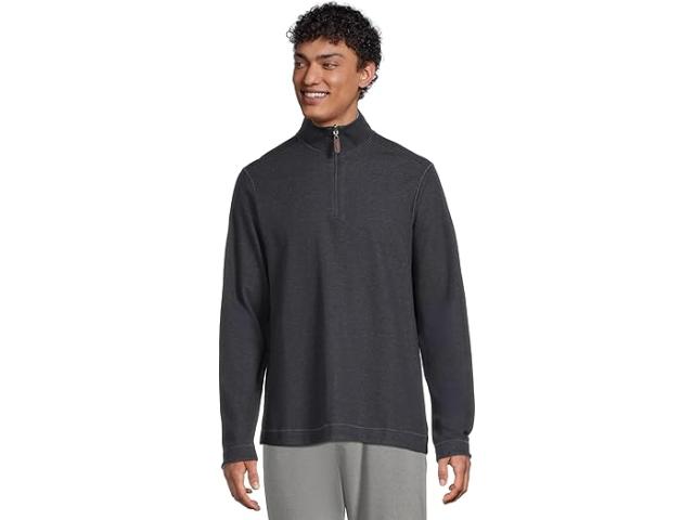 (取寄) ジョンストン&マーフィー メンズ リバーシブル ソリッド クォーター-ジップ Johnston & Murphy men Reversible Solid Quarter-zip Navy/Storm