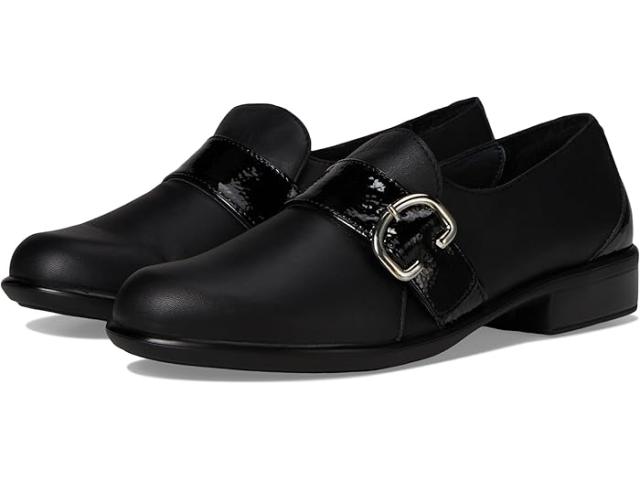 (取寄) ナオト レディース  Naot women Naot Viscol Jet Black Leather/Black Crinkle Patent Leather