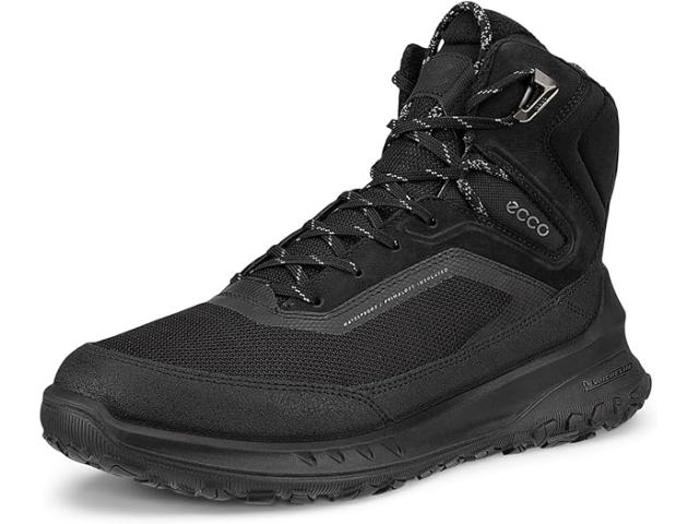 (取寄) エコー スポーツ レディース ウルトラ テレイン ウォータープルーフ ミッド ウォーム ハイキング ブーツ ECCO Sport women ECCO Sport Ultra Terrain Waterproof Mid Warm Hiking Boots Black/Black Nubuck/Primaloft