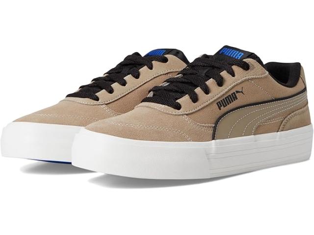 (取寄) プーマ メンズ コート クラシック バルク シューズ PUMA men Court Classic Vulc Shoes Ice Coffee/Black/Mountain Blue