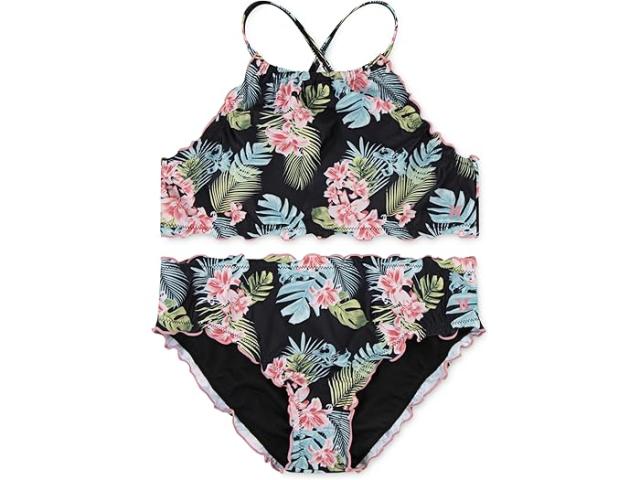 (取寄) ハーレー キッズ ガールズ ホルター ビキニ (ビッグ キッド) Hurley Kids girls Halter Bikini (Big Kid) Black
