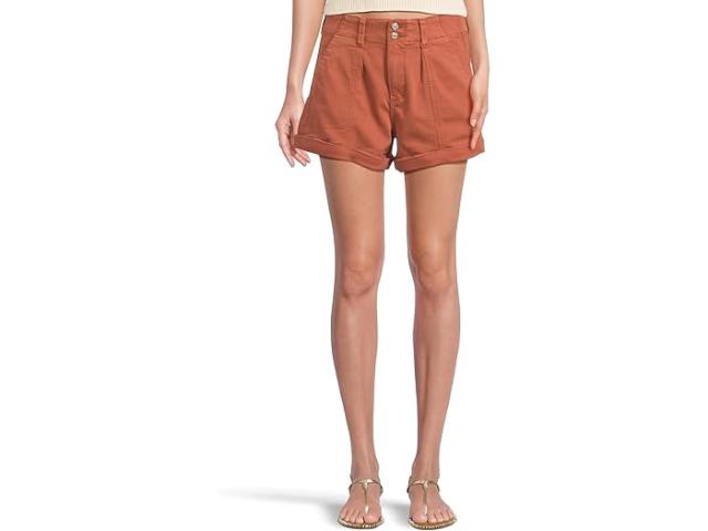 (取寄) ペイジ レディース ブルックリン ショーツ ウィズ カフ イン ビンテージ クレイ サンセット Paige women Brooklyn Shorts With Cuff in Vintage Clay Sunset Vintage Clay Sunset