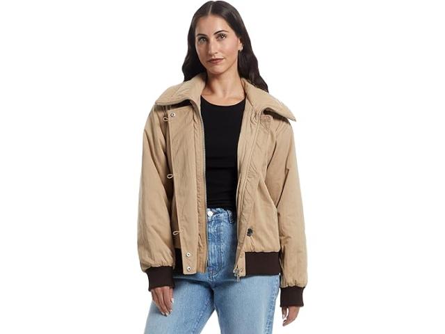 (取寄) アヴェックレフィー レディース パッテッド ハイ ネック ボンバー ジャケット Avec Les Filles women Padded High Neck Bomber Jacket Khaki