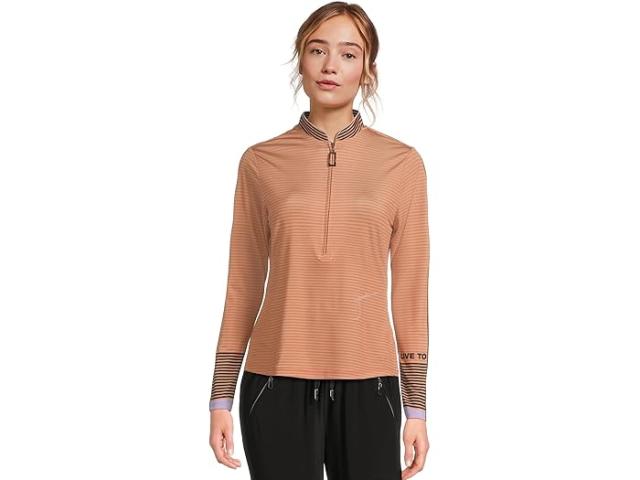 (取寄) ジェイミー サドック レディース ライブ トゥ ドリーム ロング スリーブ サンセンス 1/4 ジップ トップ Jamie Sadock women Live To Dream Long Sleeve Sunsense 1/4 Zip Top Ginger