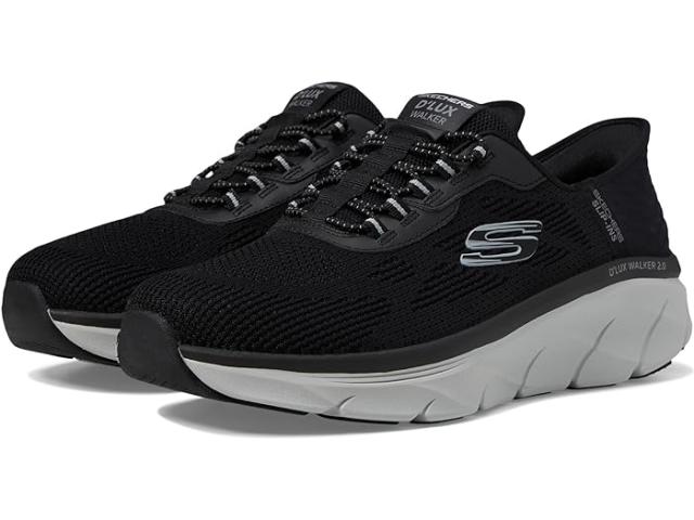 (取寄) スケッチャーズ メンズ デラックス ウォーカー 2.0 レジネイト ハンズ フリー スリップ-イン SKECHERS men SKECHERS D'Lux Walker 2.0 Rezinate Hands Free Slip-In Black/Gray