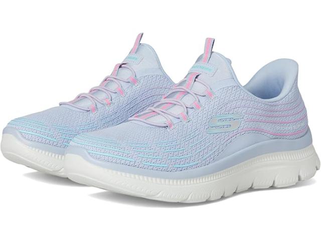 (取寄) スケッチャーズ レディース サミッツ プラス ハンズ フリー スリップ-インス SKECHERS women Summits Plus Hands Free Slip-INS Light Blue Multi