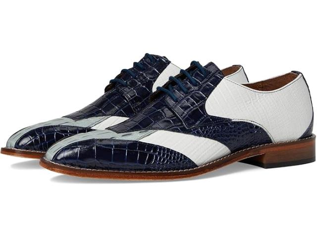 (取寄) ステイシー アダムス メンズ バイク トゥ レース-アップ Stacy Adams men Tristano Bike Toe Lace-Up Dark Blue Multi