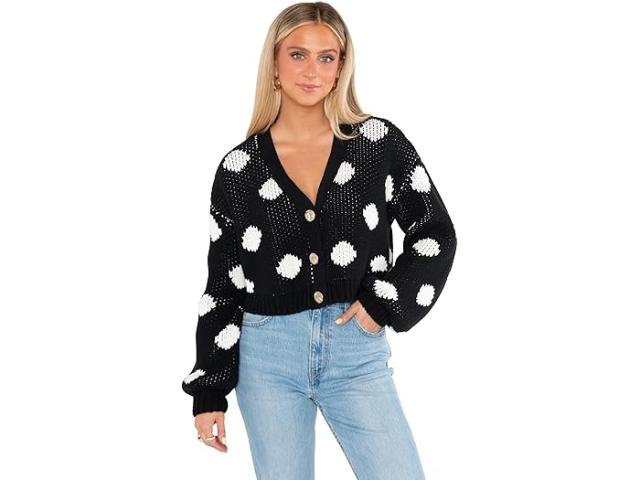 (取寄) ショウ ミー ユア ムームー レディース クレミー カルディ Show Me Your Mumu women Clemmie Cardi Polka dot Knit