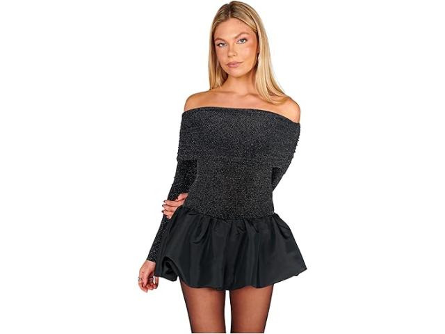 (取寄) ショウ ミー ユア ムームー レディース シャーリーズ ミニ ドレス Show Me Your Mumu women Charlize Mini Dress Black Dancing Queen Shine