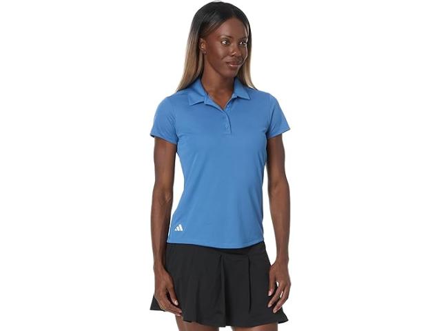 (取寄) アディダス ゴルフ レディース パフォーマンス ソリッド ショート スリーブ ゴルフ ポロ シャツ adidas Golf women adidas Golf Performance Solid Short Sleeve Golf Polo Shirt Trace 
