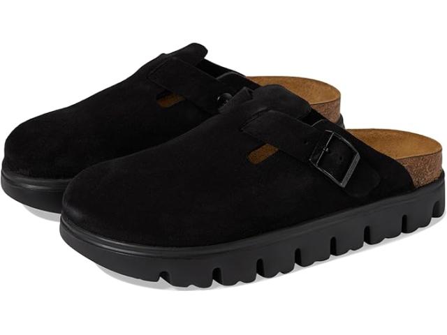 (取寄) ビルケンシュトック レディース パピリオ バイ ボストン チャンキー クロッグ - スエード Birkenstock women Papillio by Boston Chunky Clog - Suede Black