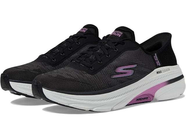 (取寄) スケッチャーズ レディース マックス クッショニニグ アーチ フィット 2.0 ハンズ フリー スリップ-インス SKECHERS women SKECHERS Max Cushioning Arch Fit 2.0 Adelphi Hands Free Slip-Ins Black/Lavender