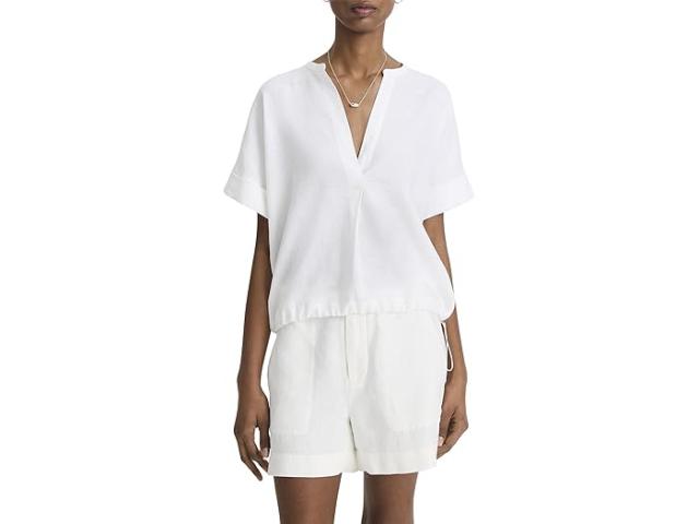 (取寄) ヴィンス レディース ショート スリーブ ドーマン スリーブ プルオーバー Vince women Short Sleeve Doman Sleeve Pullover Optic White