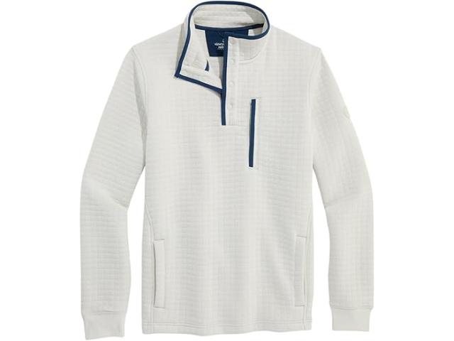 (取寄) ヴィンヤードヴァインズ メンズ キルテッド ナビゲーター 1/4 スナップ Vineyard Vines men Quilted Navigator 1/4 Snap Stone