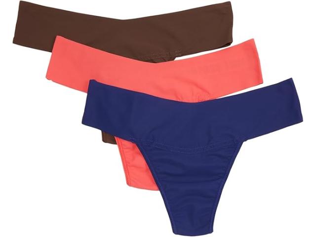 (取寄) ハンキー パンキー レディース ブレスソフト ナチュラル ライズ トング 3-パック Hanky Panky women BreatheSoft Natural Rise Thong 3-Pack Mahogany
