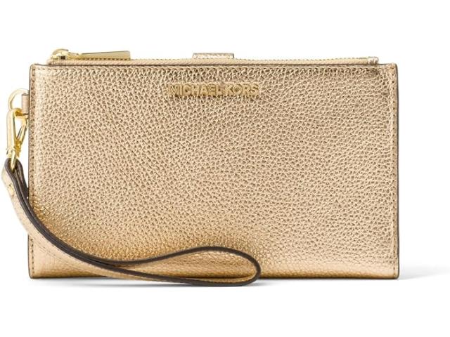 (取寄) マイケルコース レディース バイ-フォールド リスレット ウィズ マルチ コンパートメンツ MICHAEL Michael Kors women Bi-Fold Wristlet With Multi Compartments Pale Gold