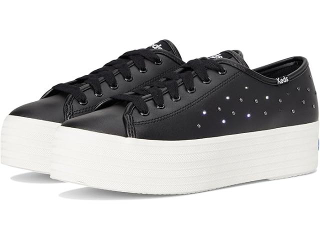 (取寄) ケッズ レディース トリプル アップ レザー Keds women Keds Triple Up Leather Black Light Up