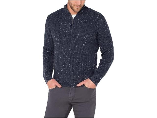 (取寄) リバプールロサンゼルス メンズ ドニゴール リブ 1/4 ジップ セーター Liverpool Los Angeles men Donegal Rib 1/4 Zip Sweater Indigo Blue