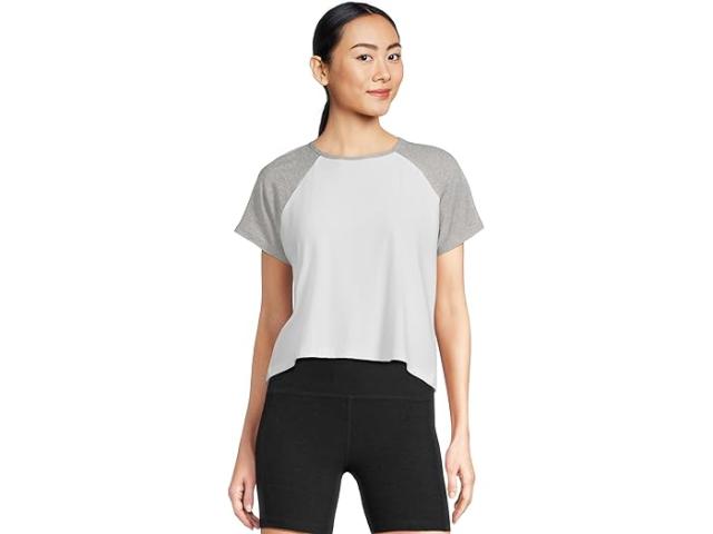 (取寄) ビヨンドヨガ レディース フェザーウェイト カラーブロック ティー Beyond Yoga women Featherweight Colorblock Tee Cloud White/Silver Mist