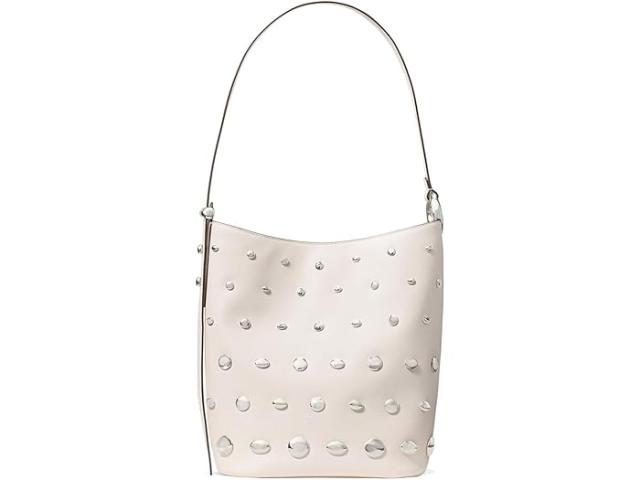 (取寄) ケイトスペード レディース ハロ スタデッド ファイン グレイン レザー バケット Kate Spade New York women Halo Studded Fine Grain Leather Bucket Cream
