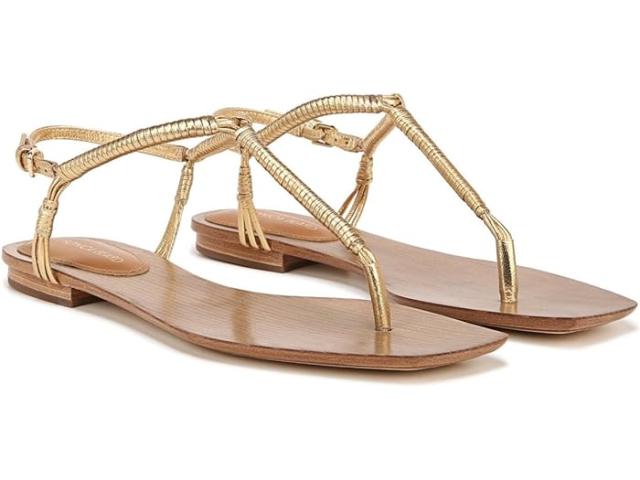 (取寄) ベロニカ ビアード レディース アメリア トングス Veronica Beard women Veronica Beard Amelia Thongs Gold Leather