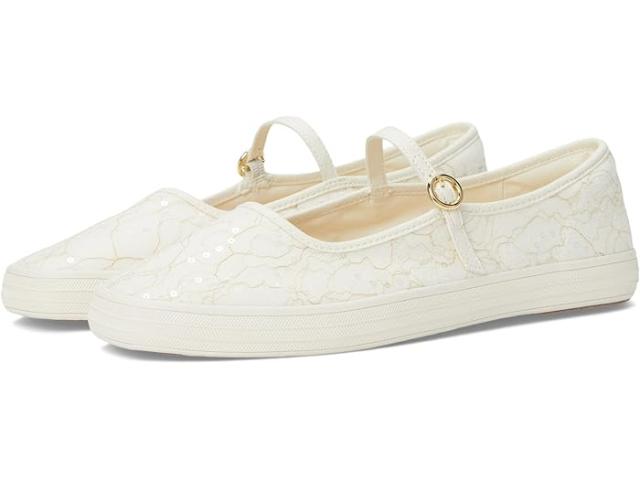 (取寄) ケッズ レディース スクエア トゥ メアリー ジーン Keds women Square Toe Mary Jane Cream Floral Lace